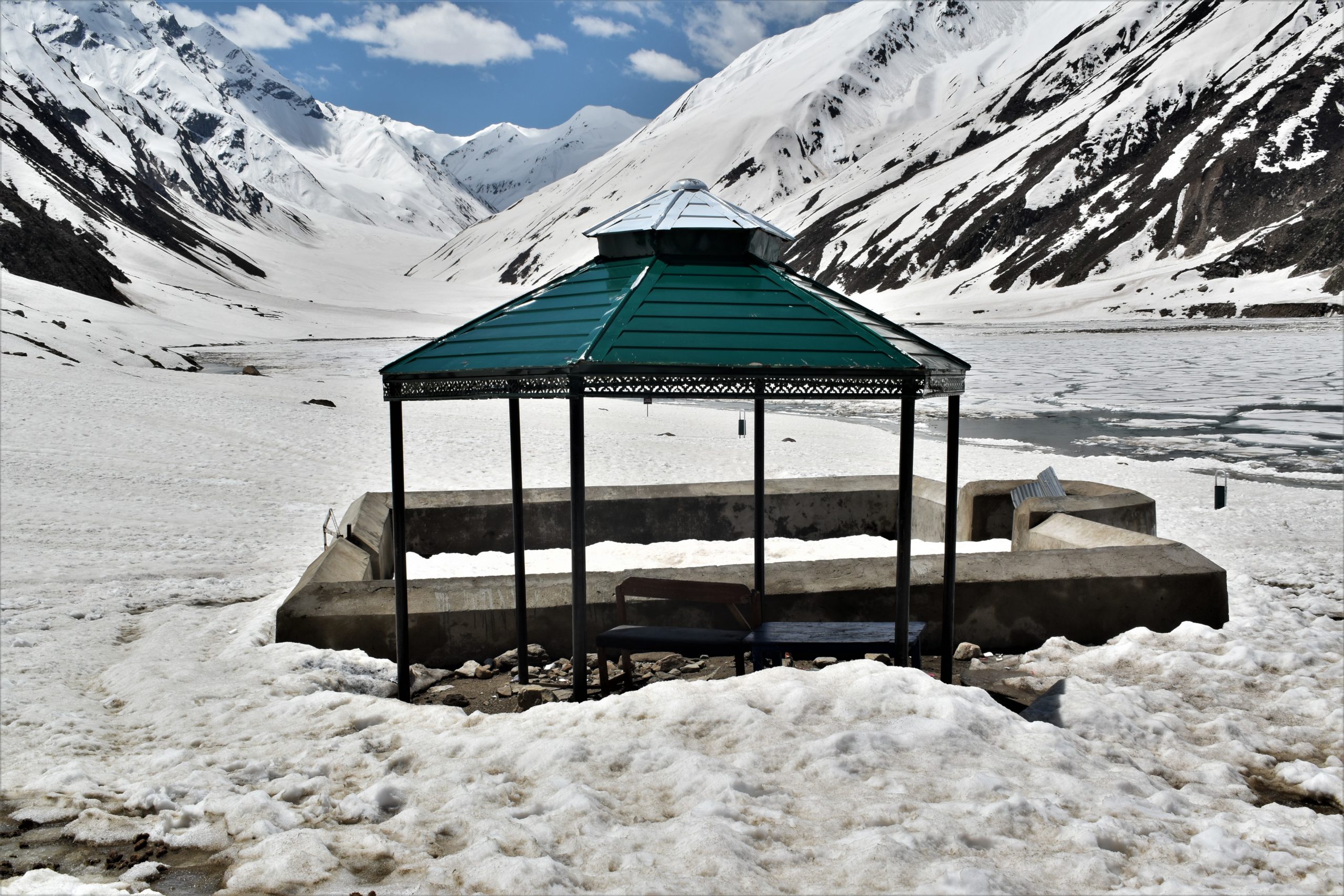 The beautiful frozen lake of Narran: Saif-ul-Malook